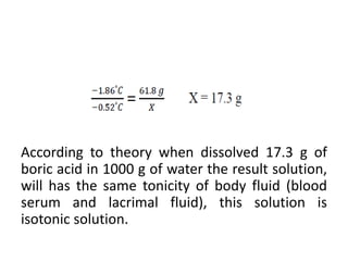 Isotonic and buffer solutions | PPTX