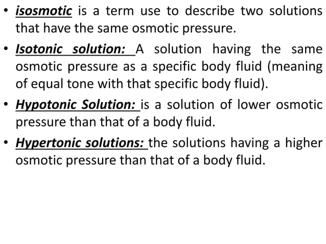 Isotonic and buffer solutions | PPTX