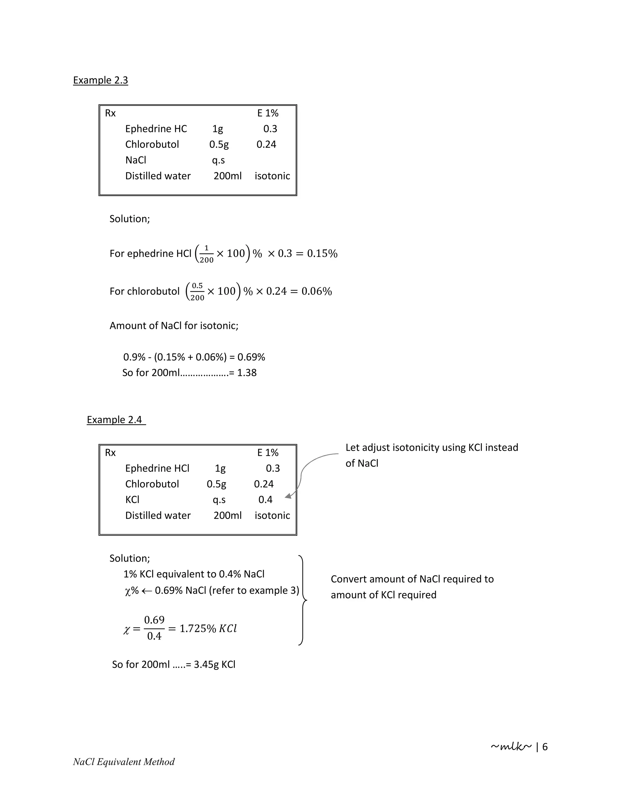 Isotonic calculation | PDF