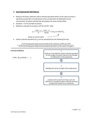 Isotonic calculation | PDF