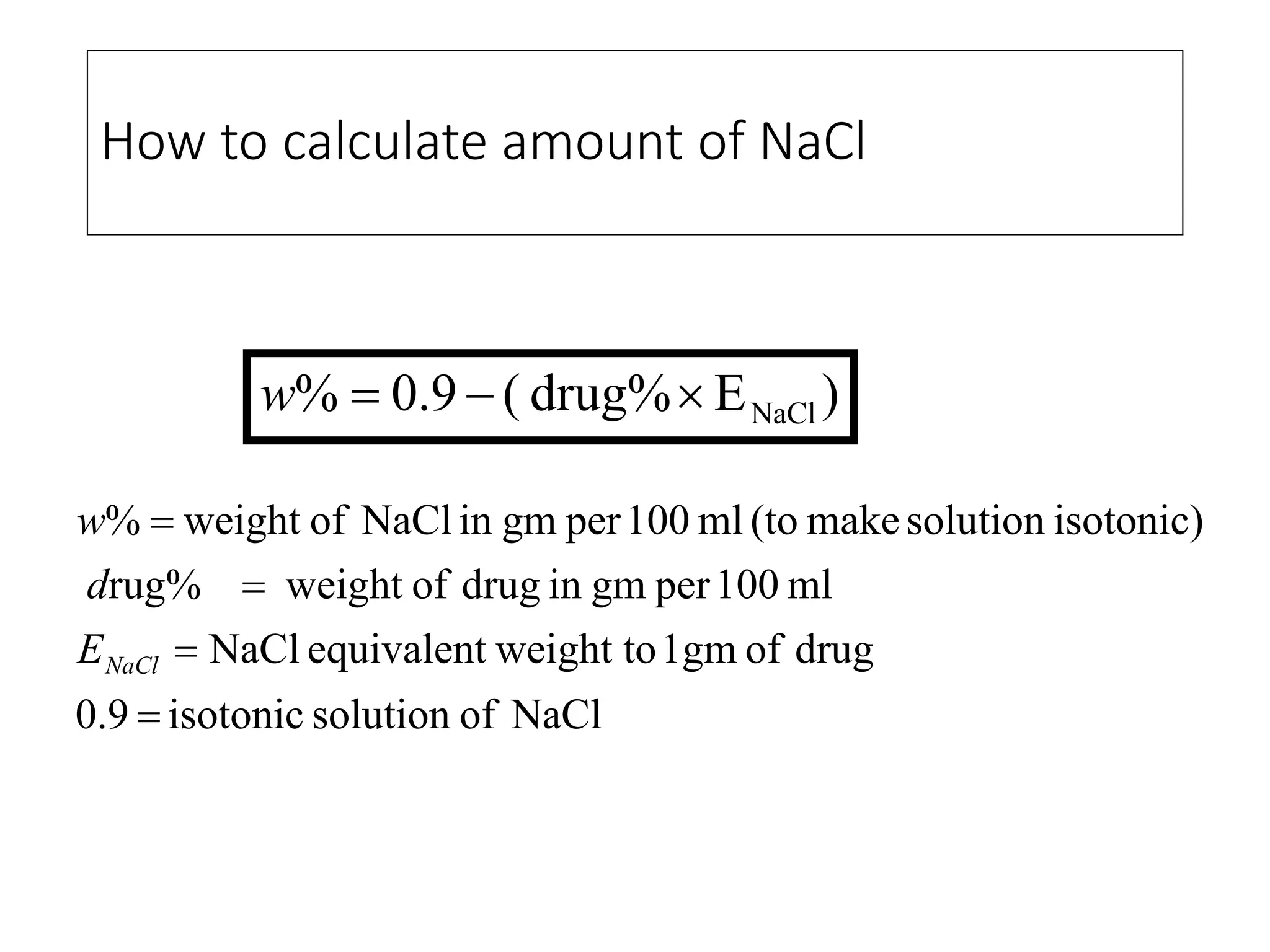 Isotonicity notes osmosis calculation methods | PPTX