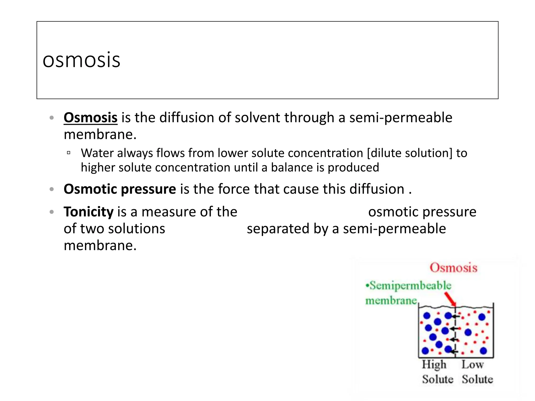 Isotonicity notes osmosis calculation methods | PPTX