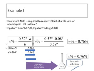 Isotonicity notes osmosis calculation methods | PPTX