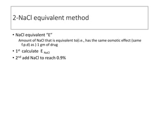Isotonicity notes osmosis calculation methods | PPTX