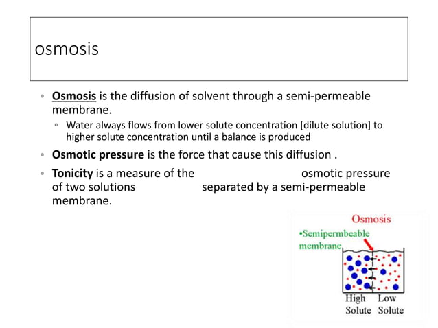 Isotonicity notes osmosis calculation methods | PPTX
