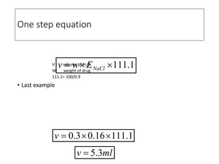 Isotonicity notes osmosis calculation methods | PPTX