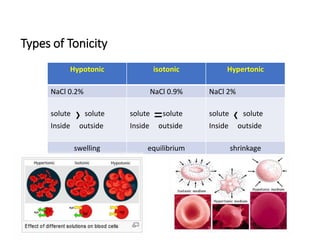 Isotonicity notes osmosis calculation methods | PPTX