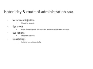 Isotonicity notes osmosis calculation methods | PPTX