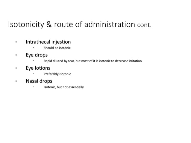 Isotonicity notes osmosis calculation methods | PPTX