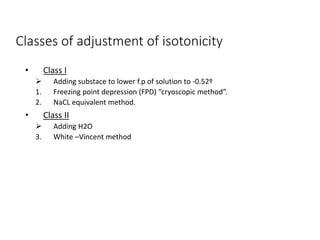 Isotonicity notes osmosis calculation methods | PPTX