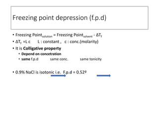 Isotonicity notes osmosis calculation methods | PPTX