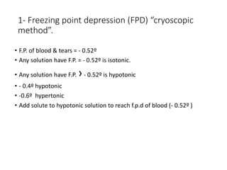 Isotonicity notes osmosis calculation methods | PPTX