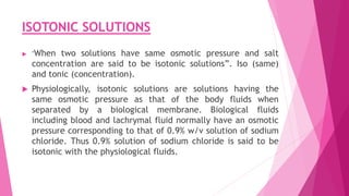 Isotonic solutions | PPT