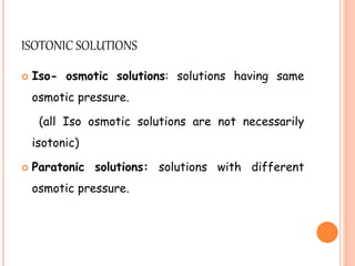 Isotonic solutions | PPTX