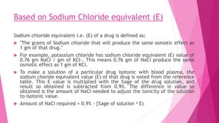 Isotonic solutions-----(Pharmaceutics) | PPTX