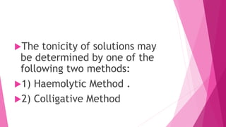 Isotonic solutions-----(Pharmaceutics) | PPTX