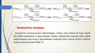Isotope hydrology | PPTX