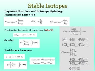 Isotope Hydrology | PPTX