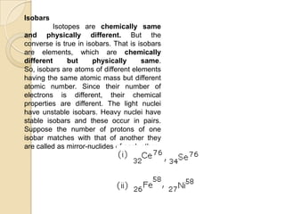 Isotope isotone isobar | PPTX