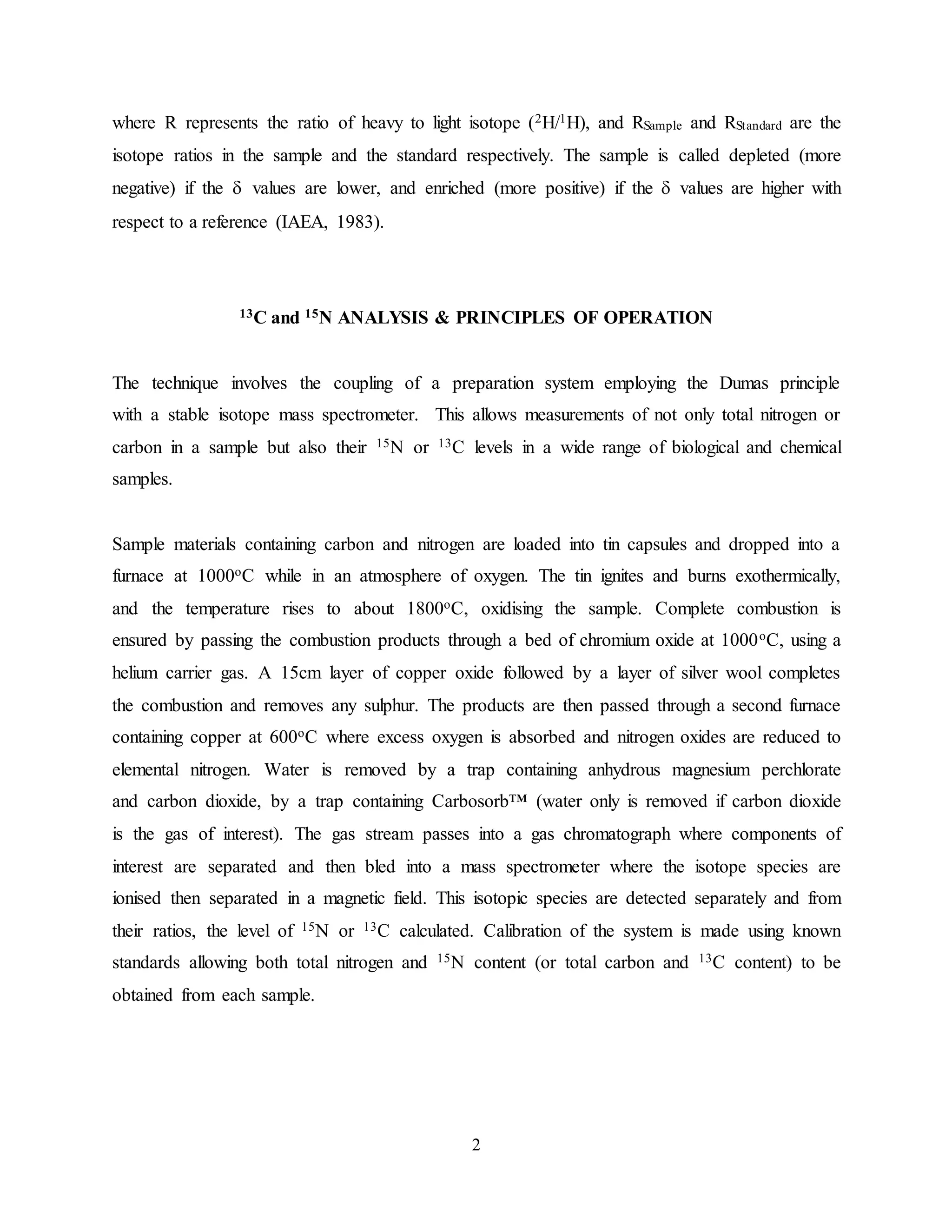 Isotope ratio mass spectrometer description | DOCX