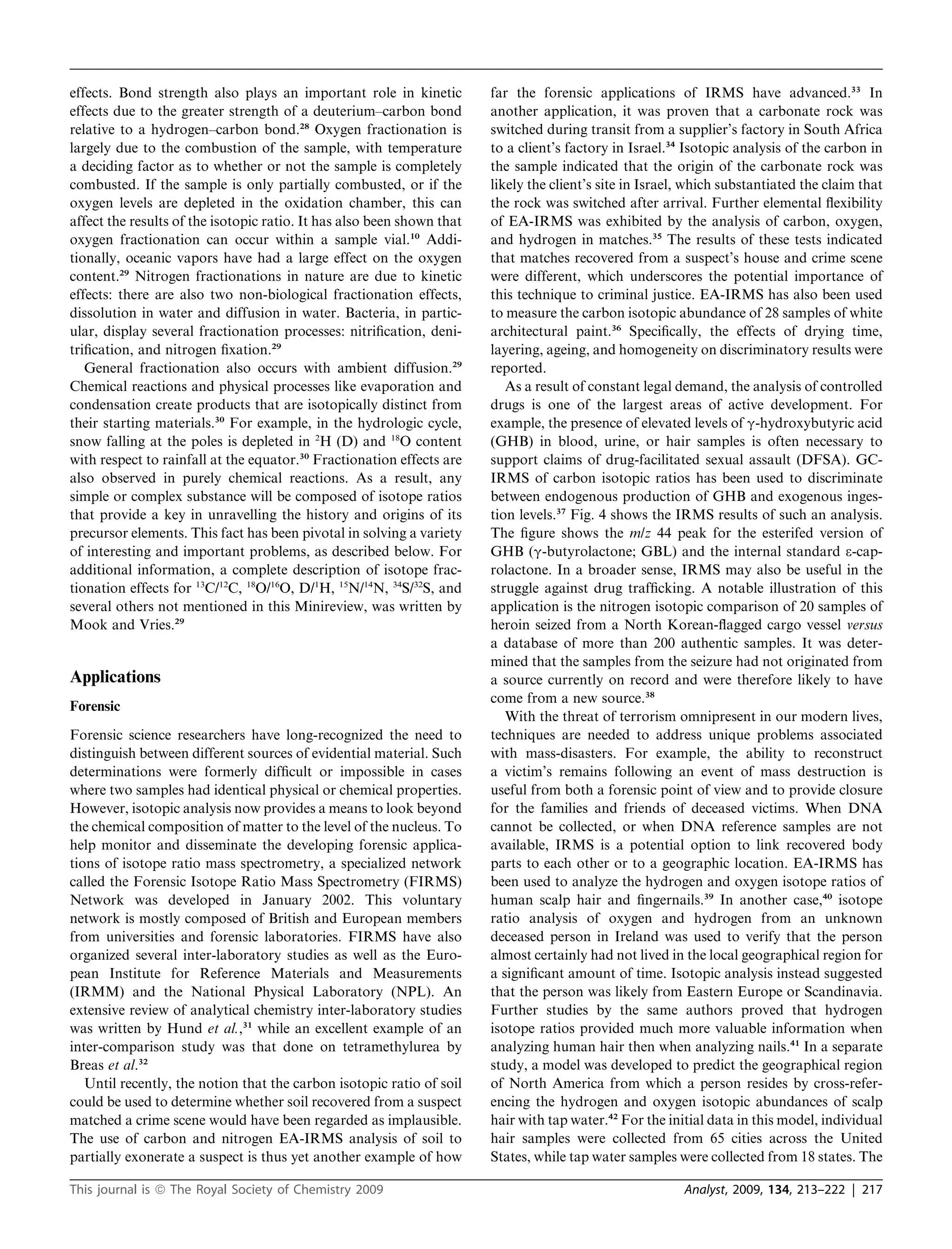 Isotope ratio mass spectrometry minireview | PDF | Chemistry | Science