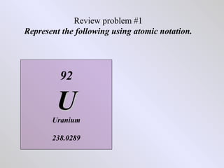 Isotopes.ppt mass number, atomic number and nuclide symbol | PPT