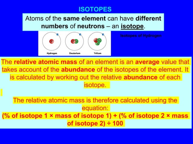 ISOTOPES_AND_ATOMIC_MASS.ppt | Chemistry | Science