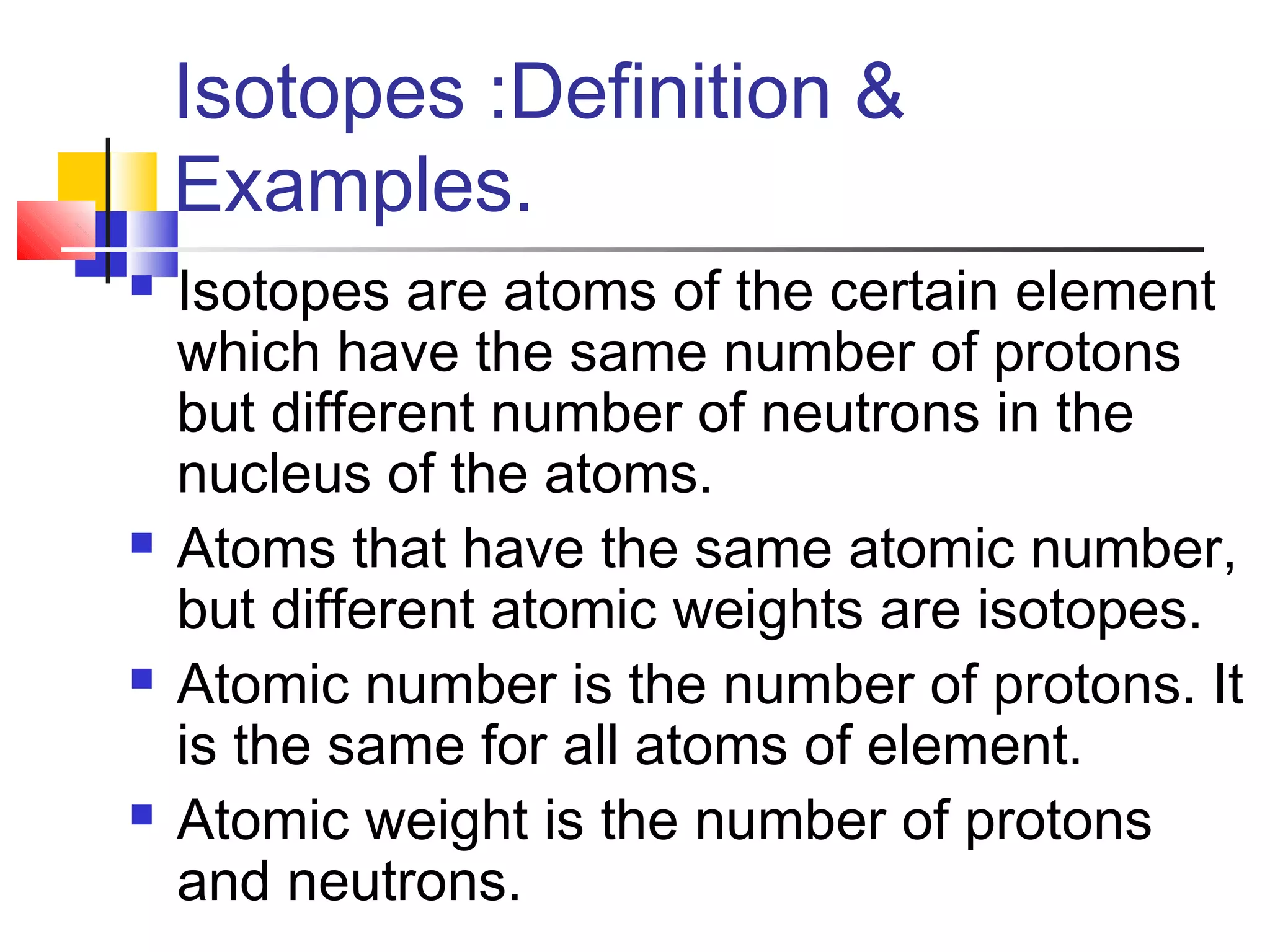Isotopes and their application in plant sciences. | PPT