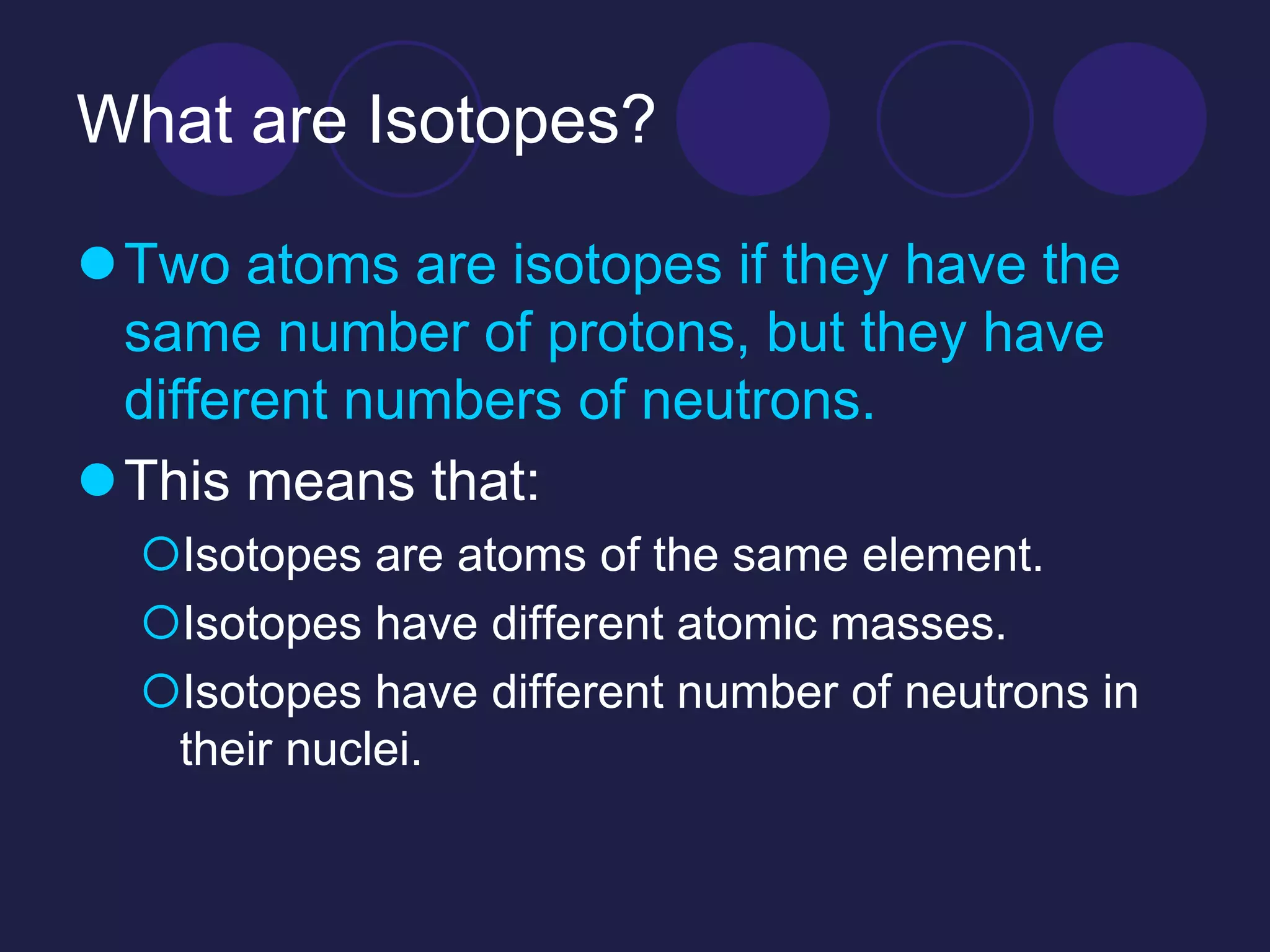 Isotopes & Atomic Mass | PPTX