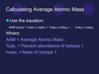 Isotopes & Atomic Mass | PPTX