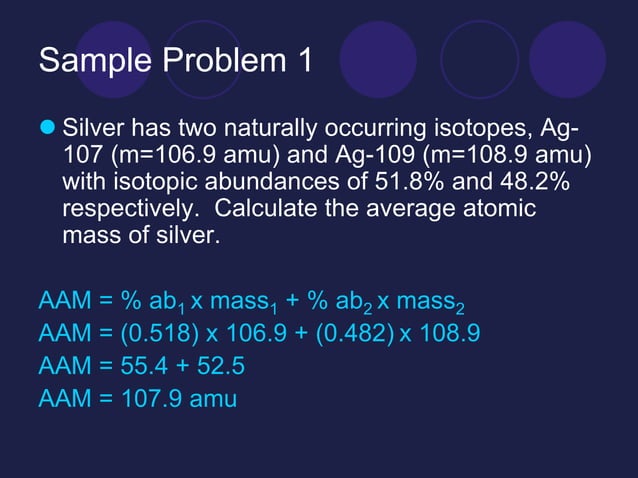 Isotopes & Atomic Mass | PPTX | Chemistry | Science