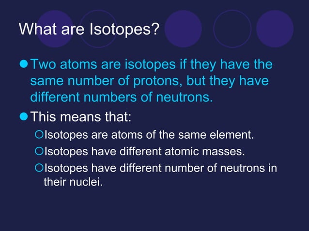 Isotopes & Atomic Mass | PPTX | Chemistry | Science
