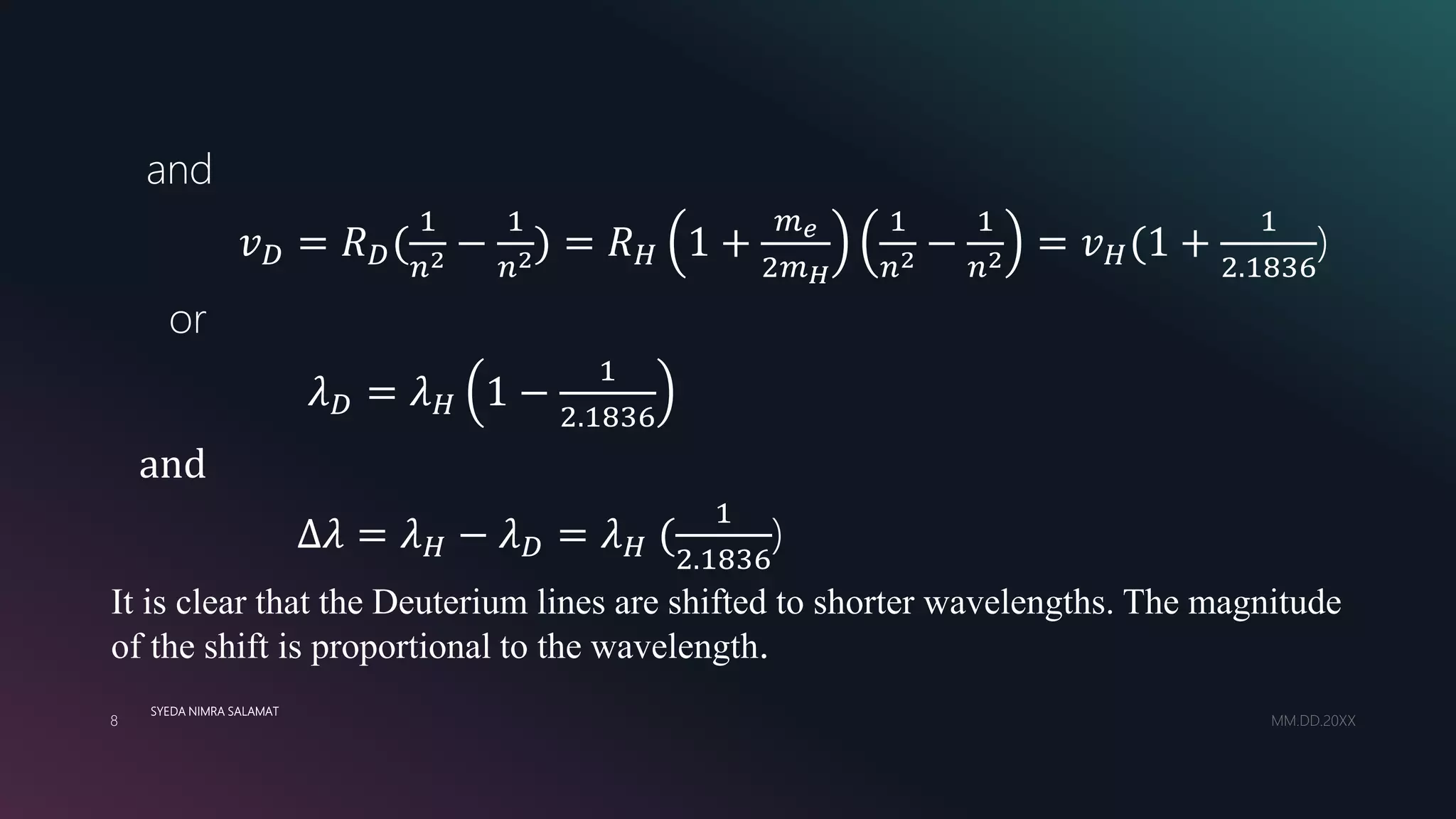 Isotope shift experiment | PPTX