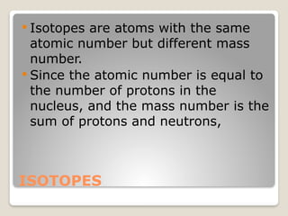 Isotopes Molecules Ions general chemistry .pptx