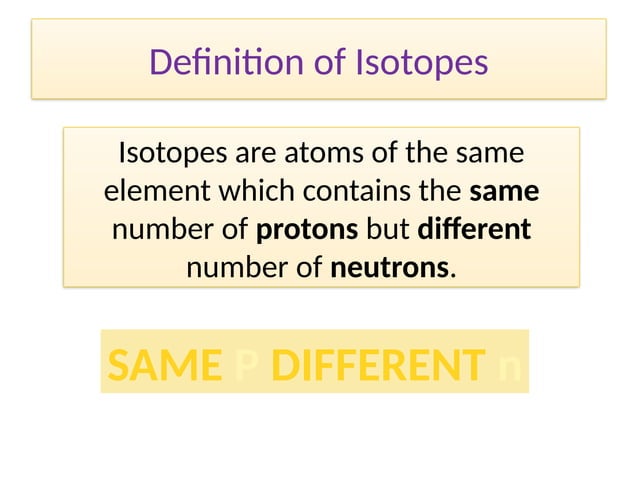 ISOTOPES POWERPOINT FOR COLLEGE STUDENTS | PPT