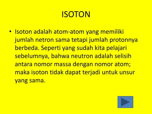 Isotop, isobar dan isoton | PPSX
