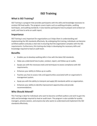 ISO Training | PPT