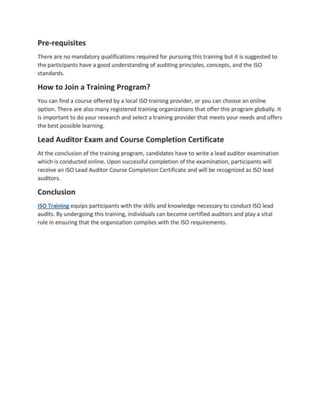 ISO Training | PPT