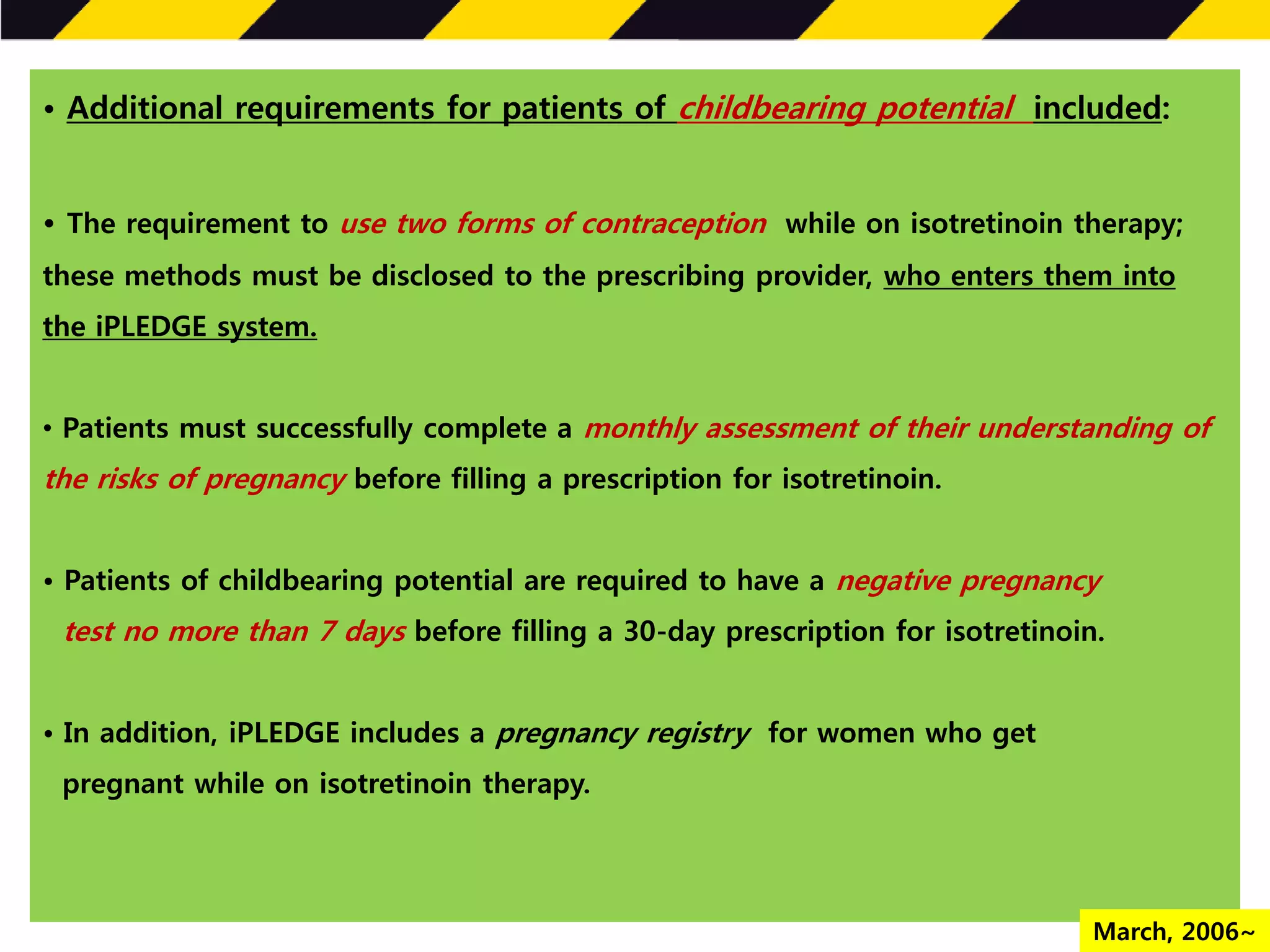 Isotretinoin safety guideline | PDF