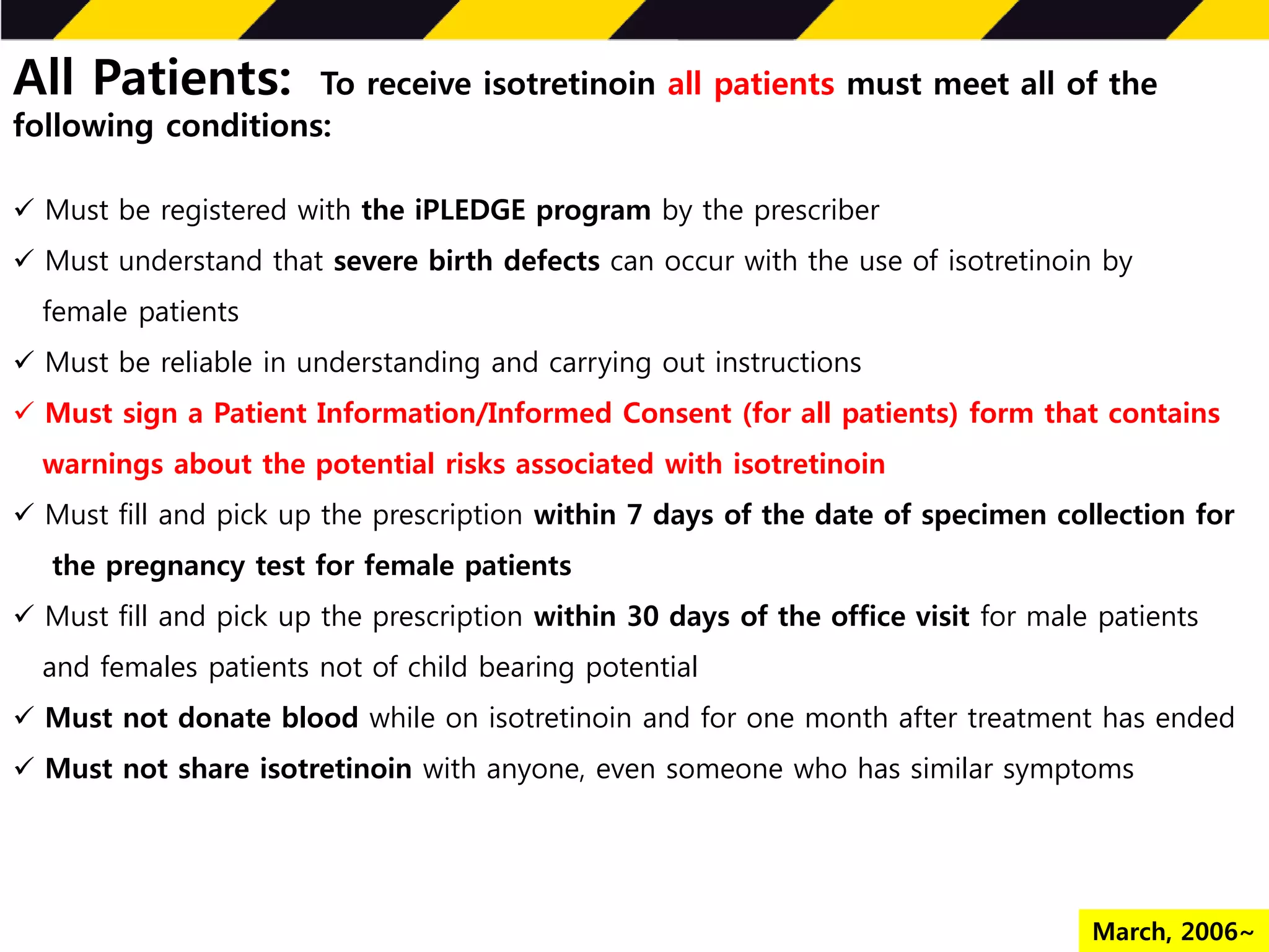Isotretinoin safety guideline | PDF