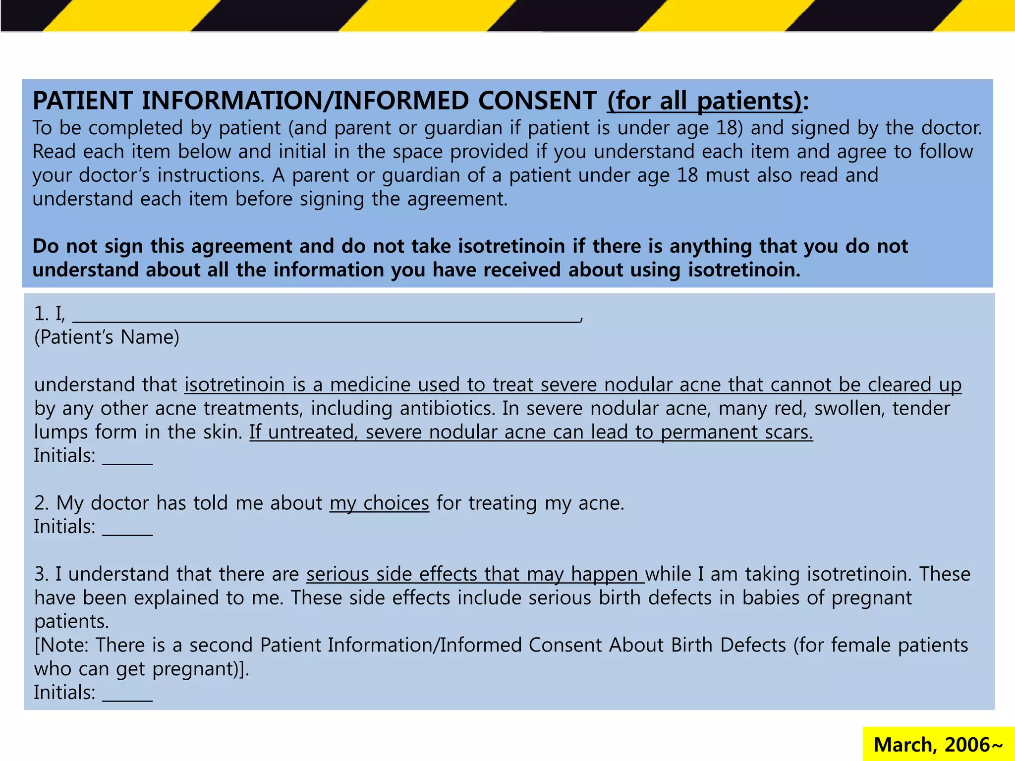 Isotretinoin safety guideline | PDF