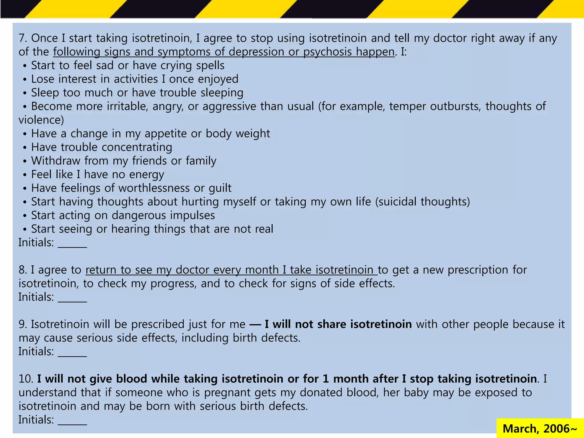 Isotretinoin safety guideline | PDF