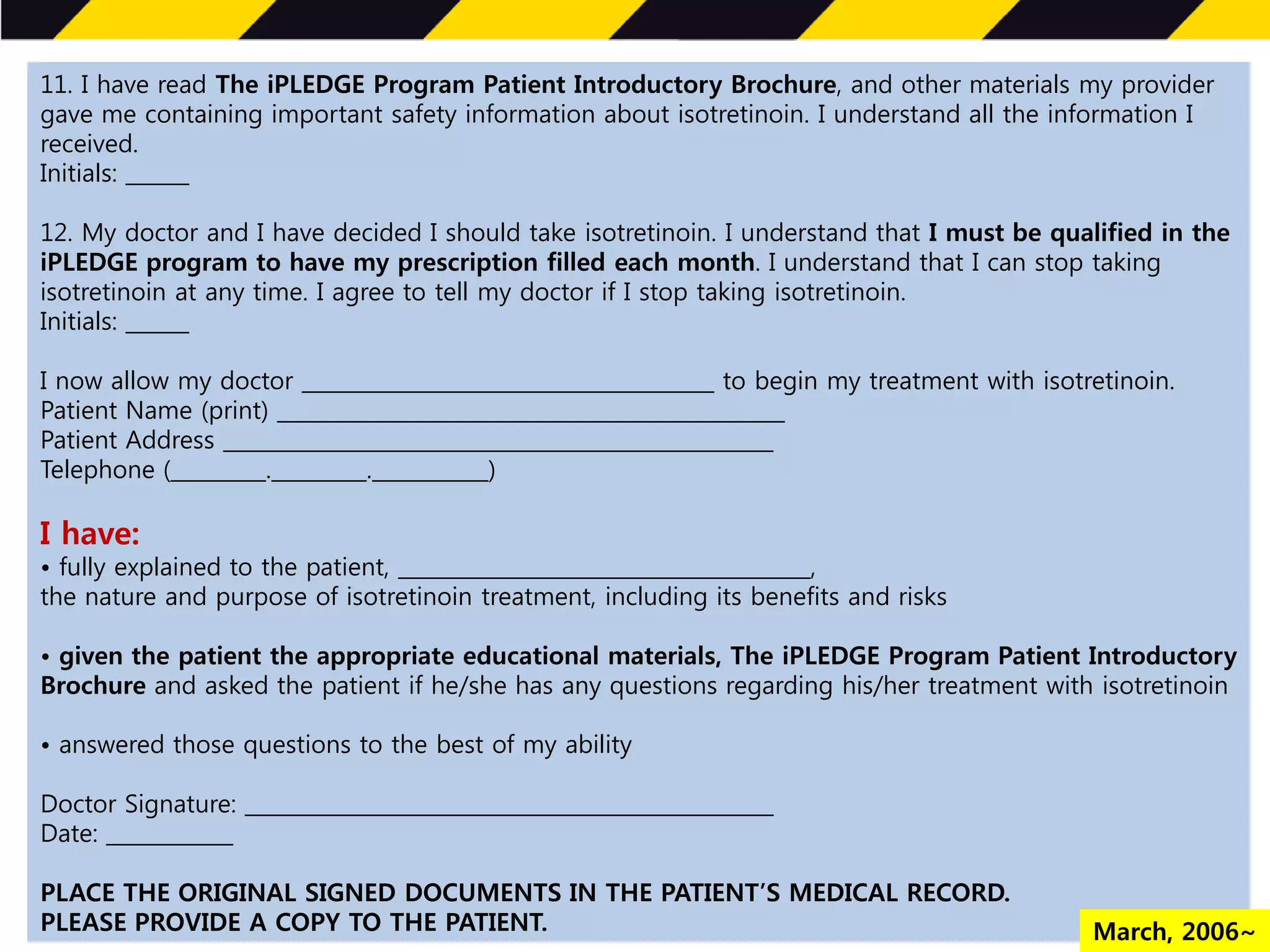 Isotretinoin safety guideline | PDF