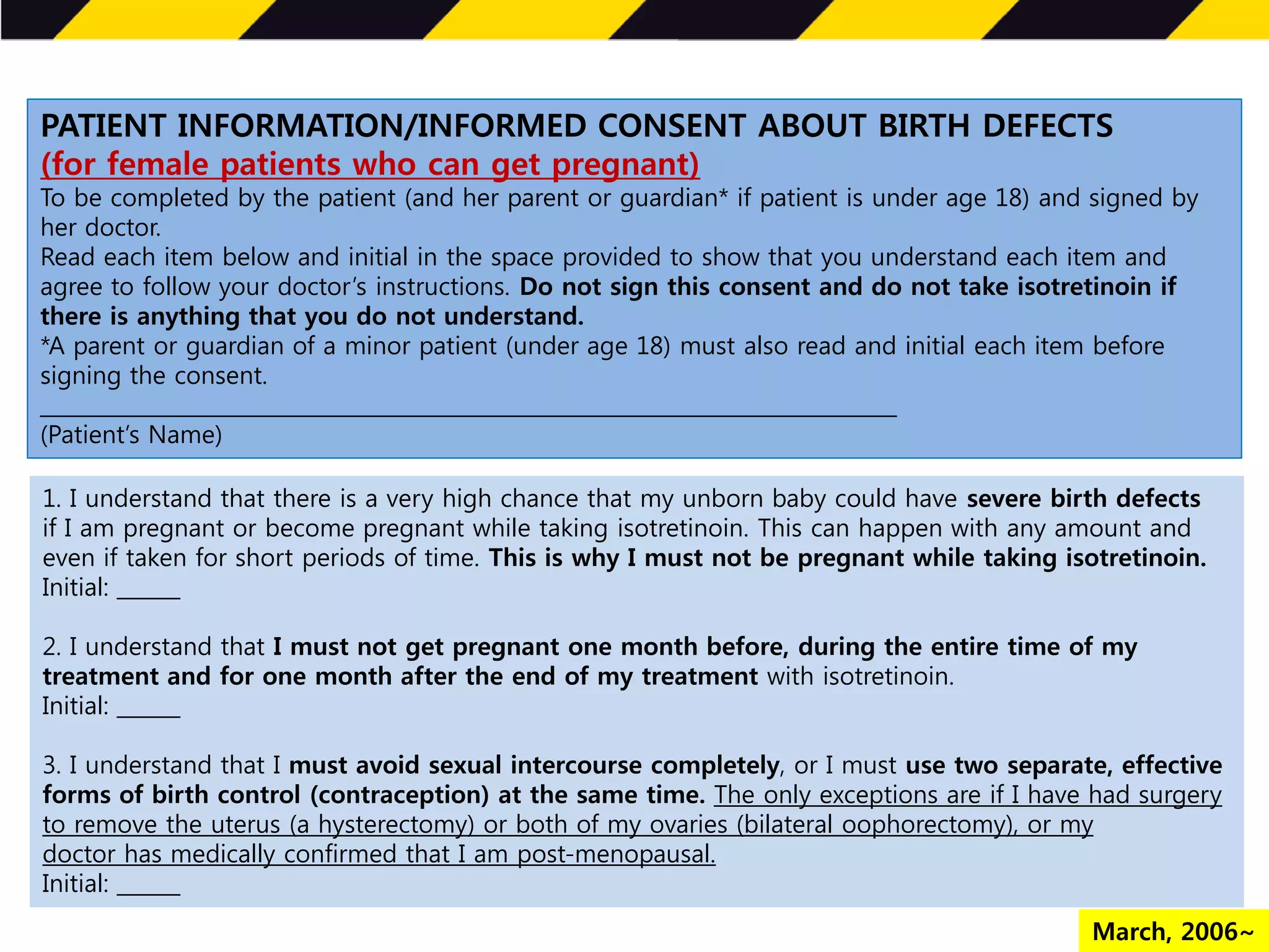 Isotretinoin safety guideline | PDF