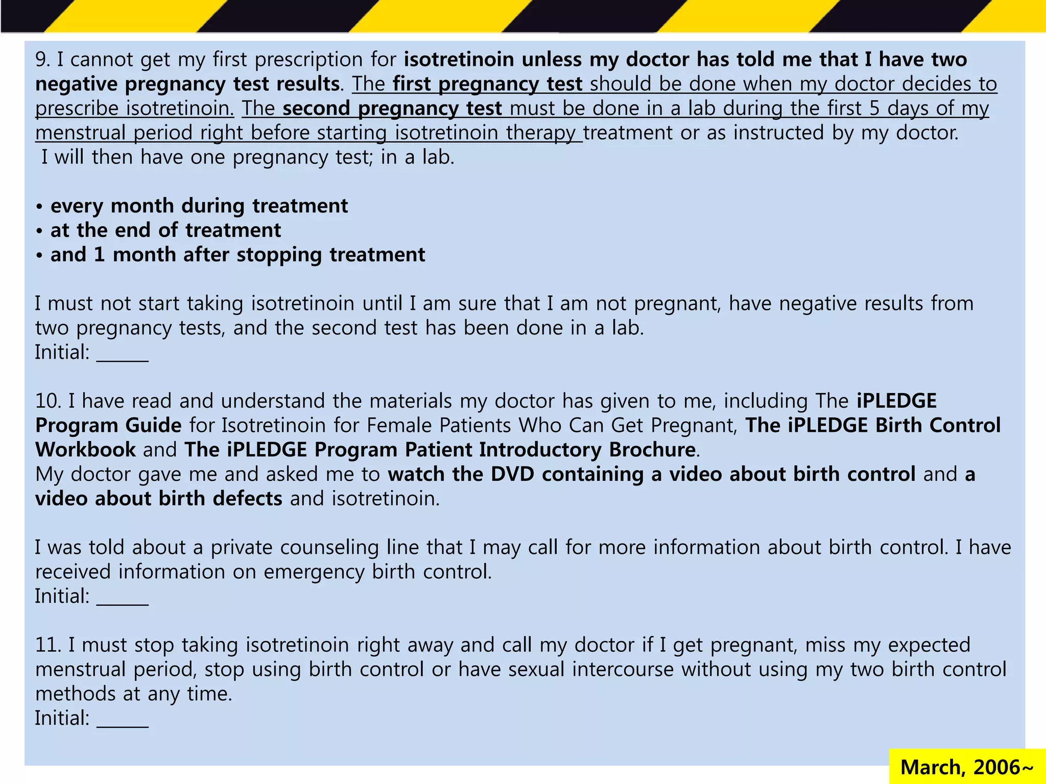 Isotretinoin safety guideline | PDF