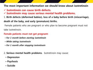 Isotretinoin safety guideline | PDF
