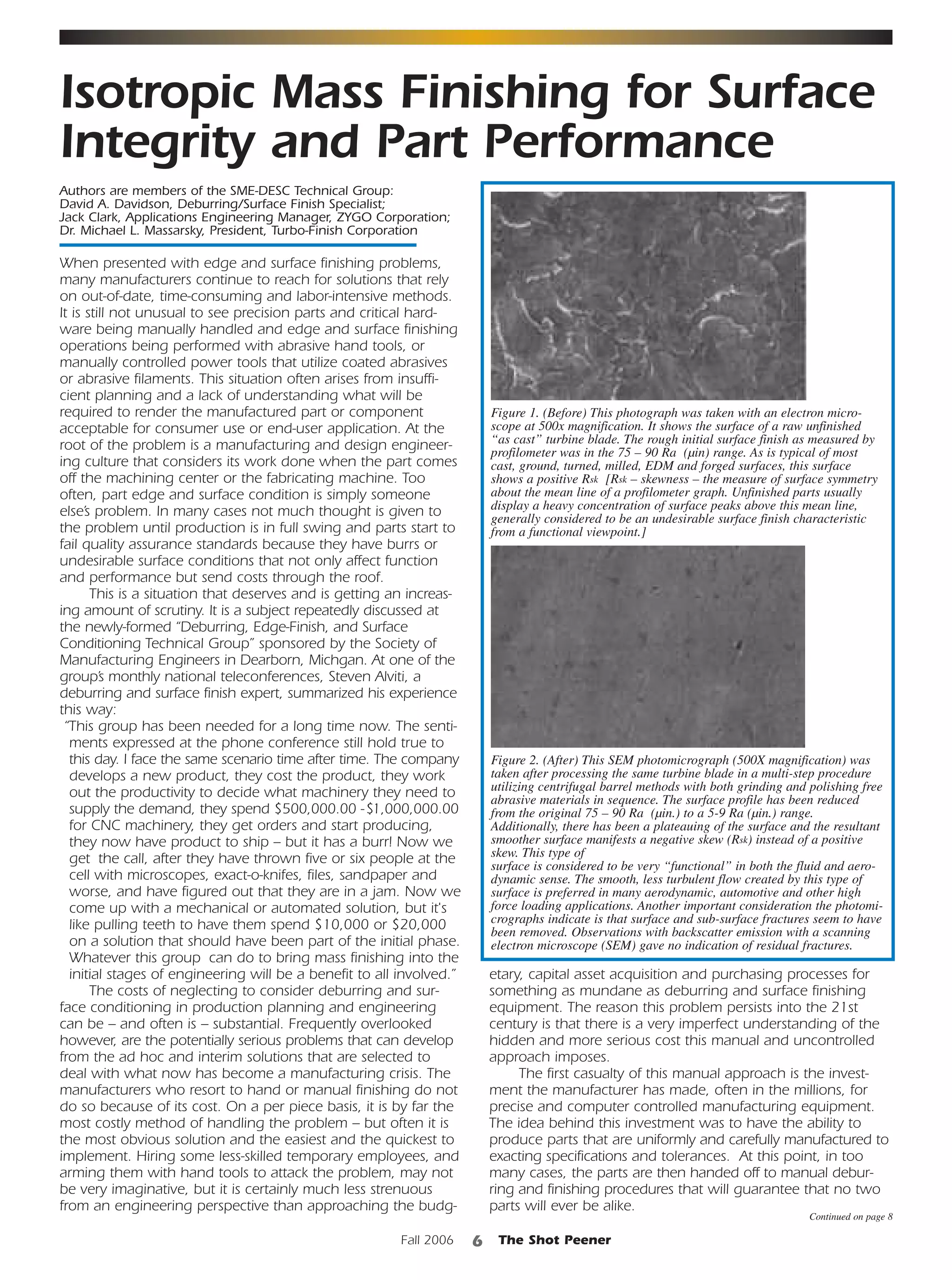 Isotropic mass finishing | PDF