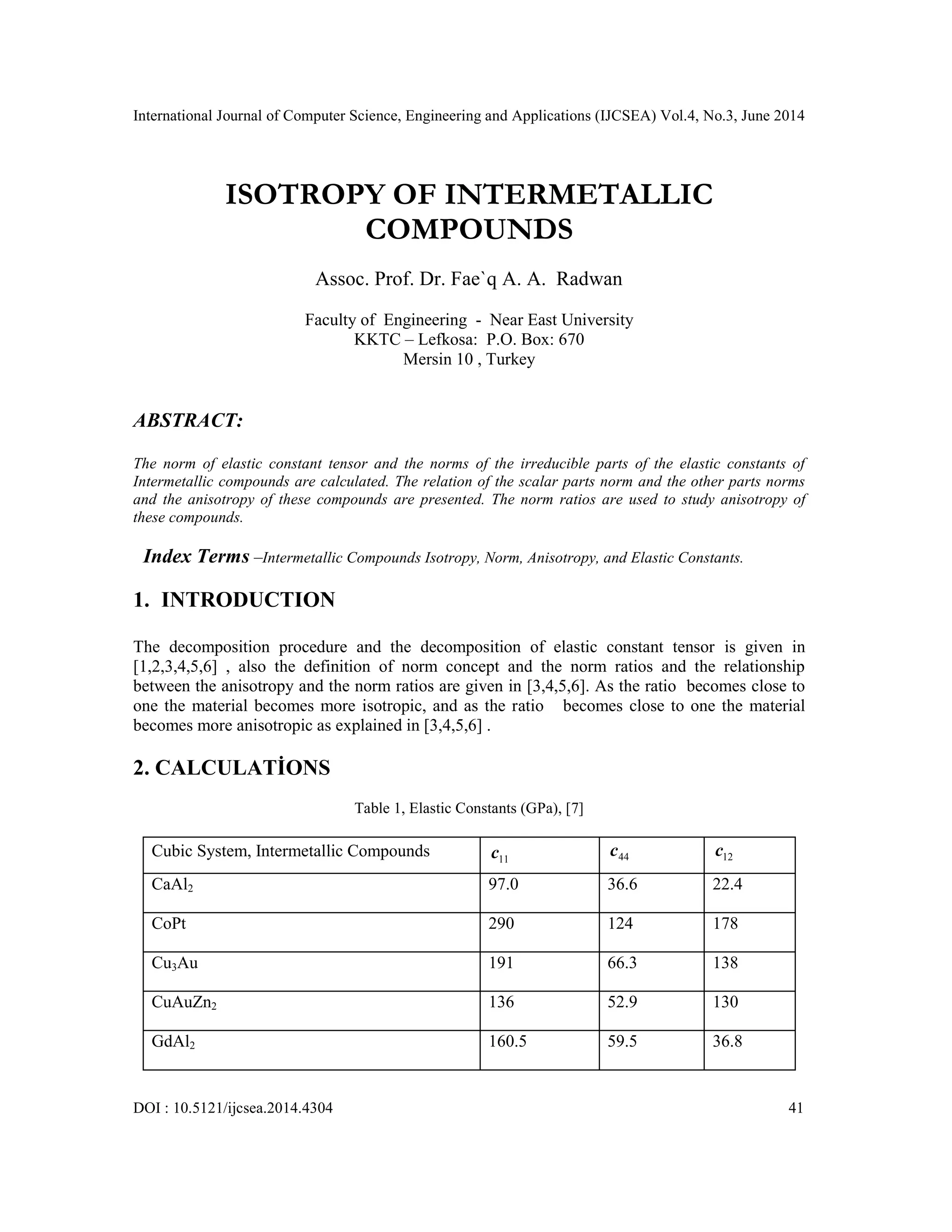 Isotropy of intermetallic compounds | PDF