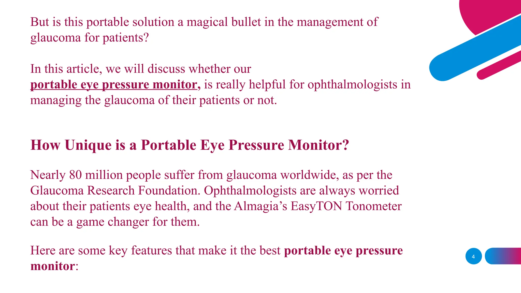 Is Our EasyTON Portable Eye Pressure Monitor The Key to Managing ...