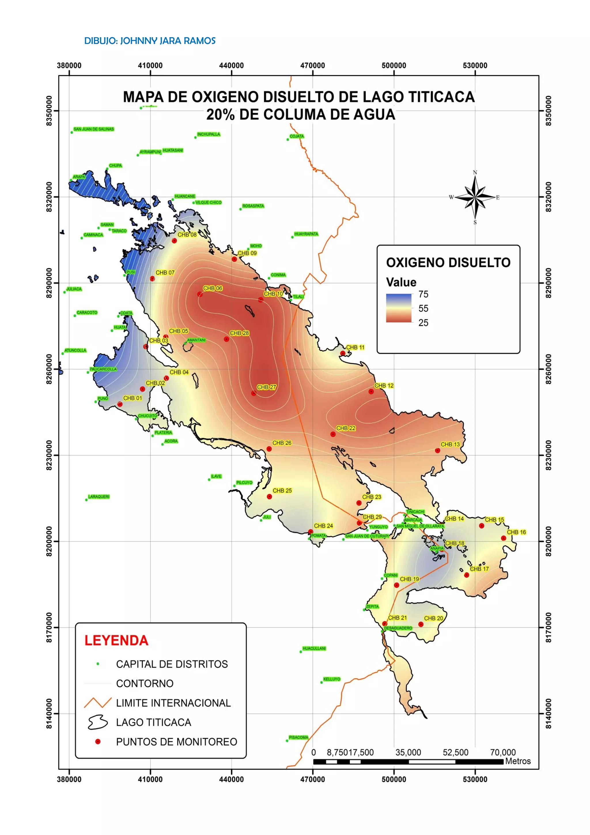 Mapa de Isoyetas e isotermas de columna de agua al 20% y 80% de columna de agua del LAGO ...